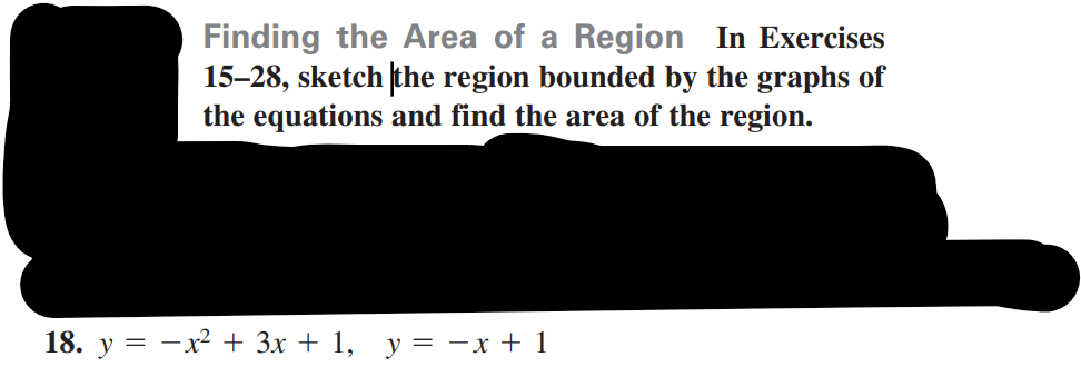 Finding the Area of a Region In Exercises 15-28, | Chegg.com