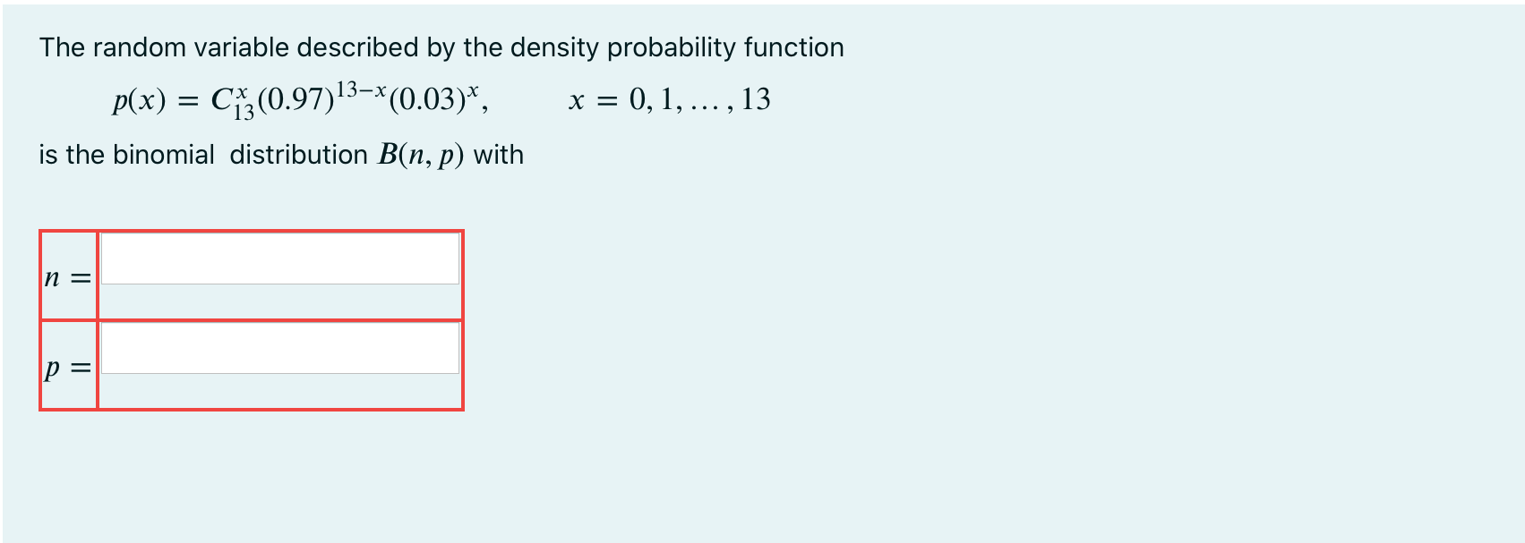 Solved X The random variable described by the density | Chegg.com