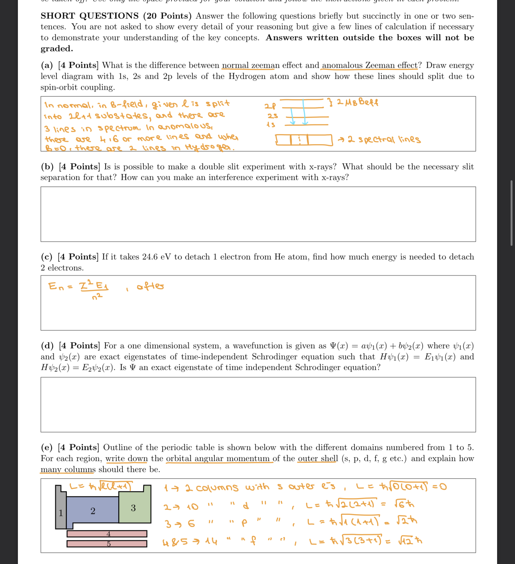 SHORT QUESTIONS (20 ﻿Points) ﻿Answer the following | Chegg.com