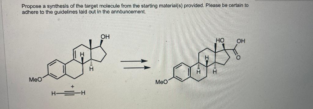 Solved Using the starting material molecule(s) provided, | Chegg.com