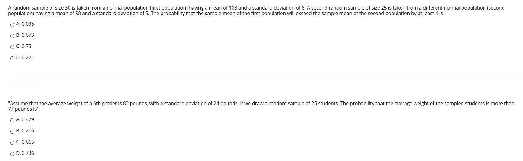 Solved A random sample of size 30 is taken from a normal | Chegg.com