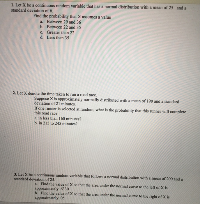 Solved 1 Let X Be A Continuous Random Variable That Has A
