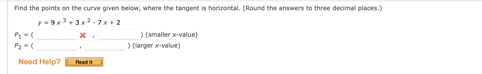 Solved Find the points on the curve given below, where the | Chegg.com