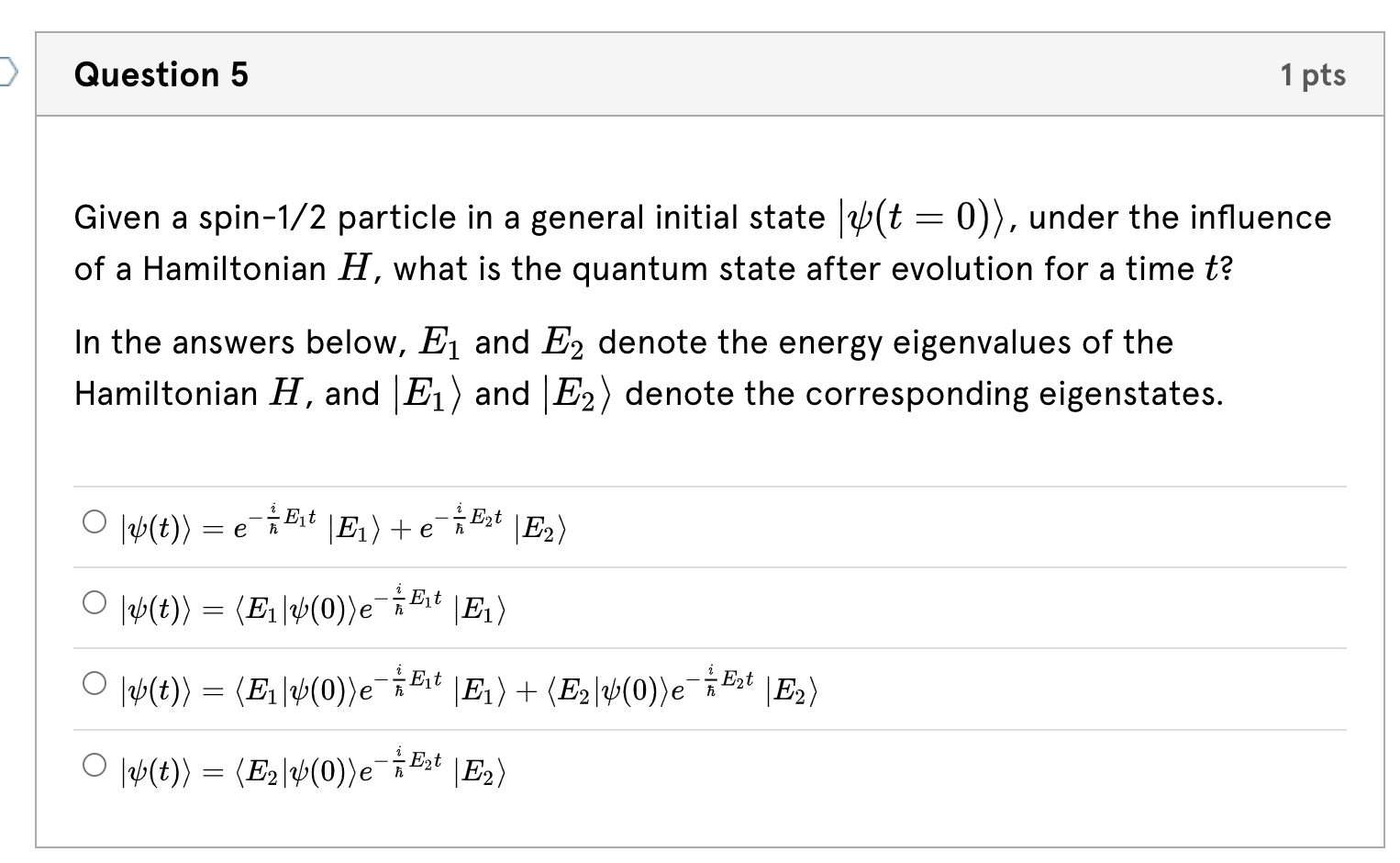 Solved Given a spin-1/2 particle in a general initial state | Chegg.com