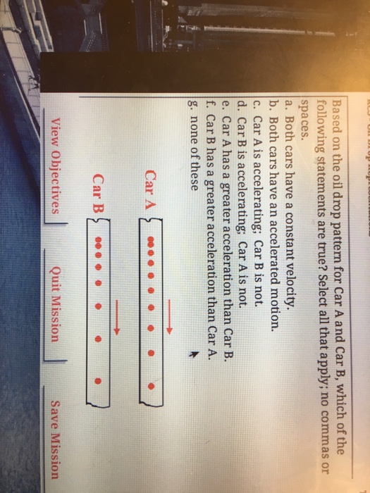 Solved Based on the oil drop pattern for Car A and Car B, | Chegg.com