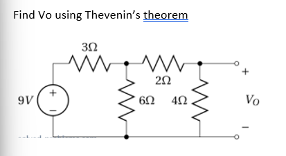 Solved Find Vo using Thevenin's theorem | Chegg.com