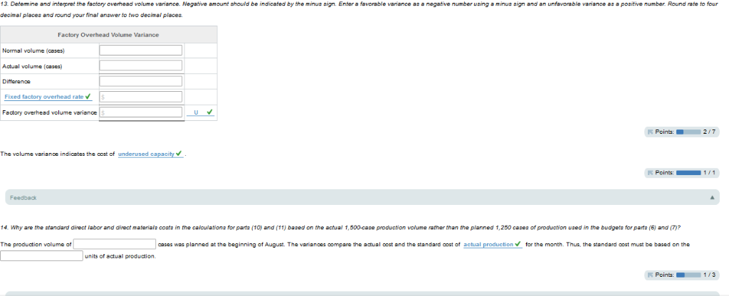 Solved ww now wwpoam Factory Overhead Controllable Variance | Chegg.com