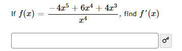 Solved f(x)=x4−4x5+6x4+4x3 | Chegg.com