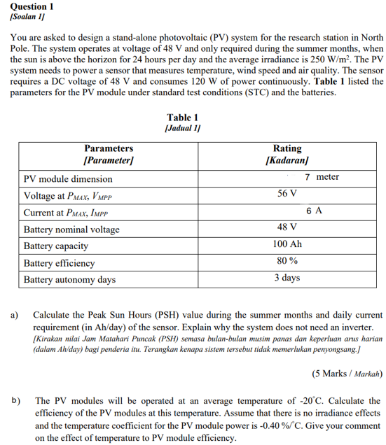 Solved Question 1 Soalan 11 You are asked to design a | Chegg.com