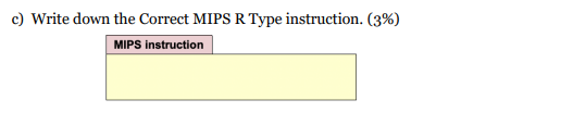 Solved 5. MIPS Instruction Type and Encoding Format for | Chegg.com