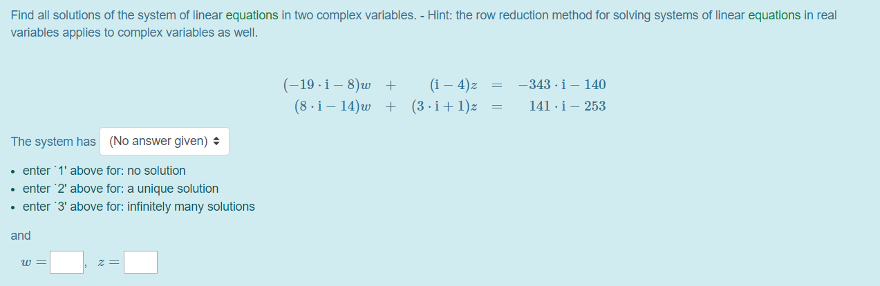 Solved Find all solutions of the system of linear equations | Chegg.com