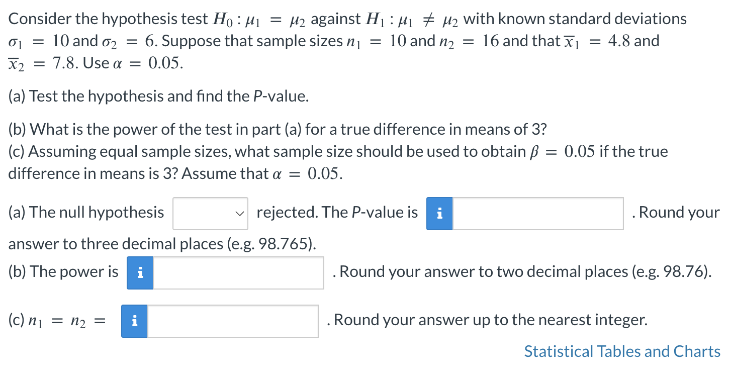 Solved Consider the hypothesis test H0:μ1=μ2 ﻿against | Chegg.com