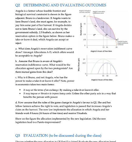 Solved Q2 DETERMINING AND EVALUATING OUTCOMES Angela is a | Chegg.com