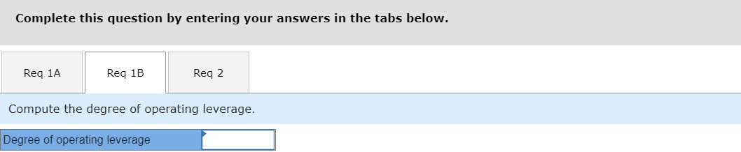 Solved Exercise 6-15 Operating Leverage (L06-1, LO6-8] Magic | Chegg.com