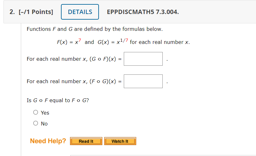 Solved Functions F and G are defined by the formulas below. | Chegg.com