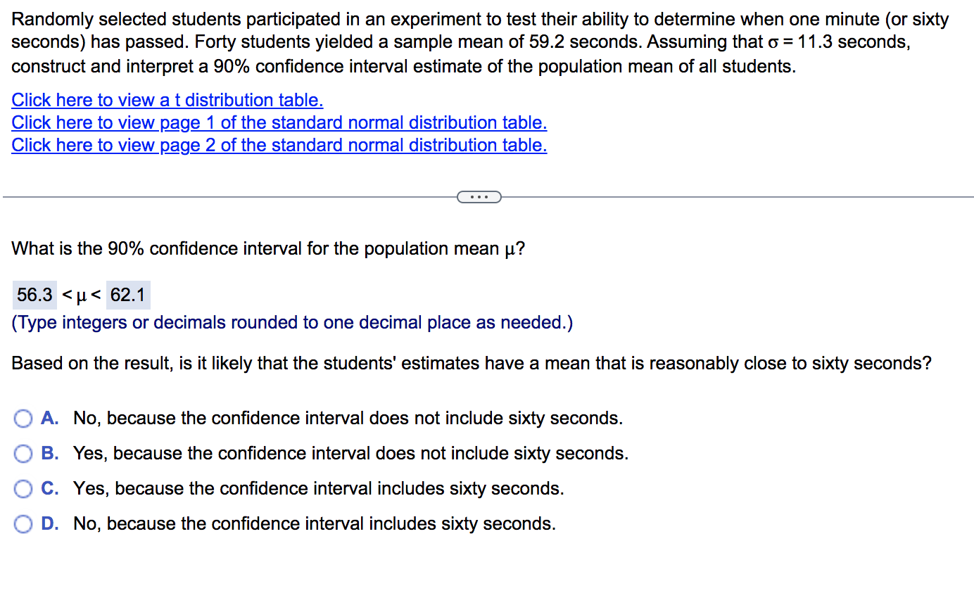 Solved Randomly selected students participated in an | Chegg.com