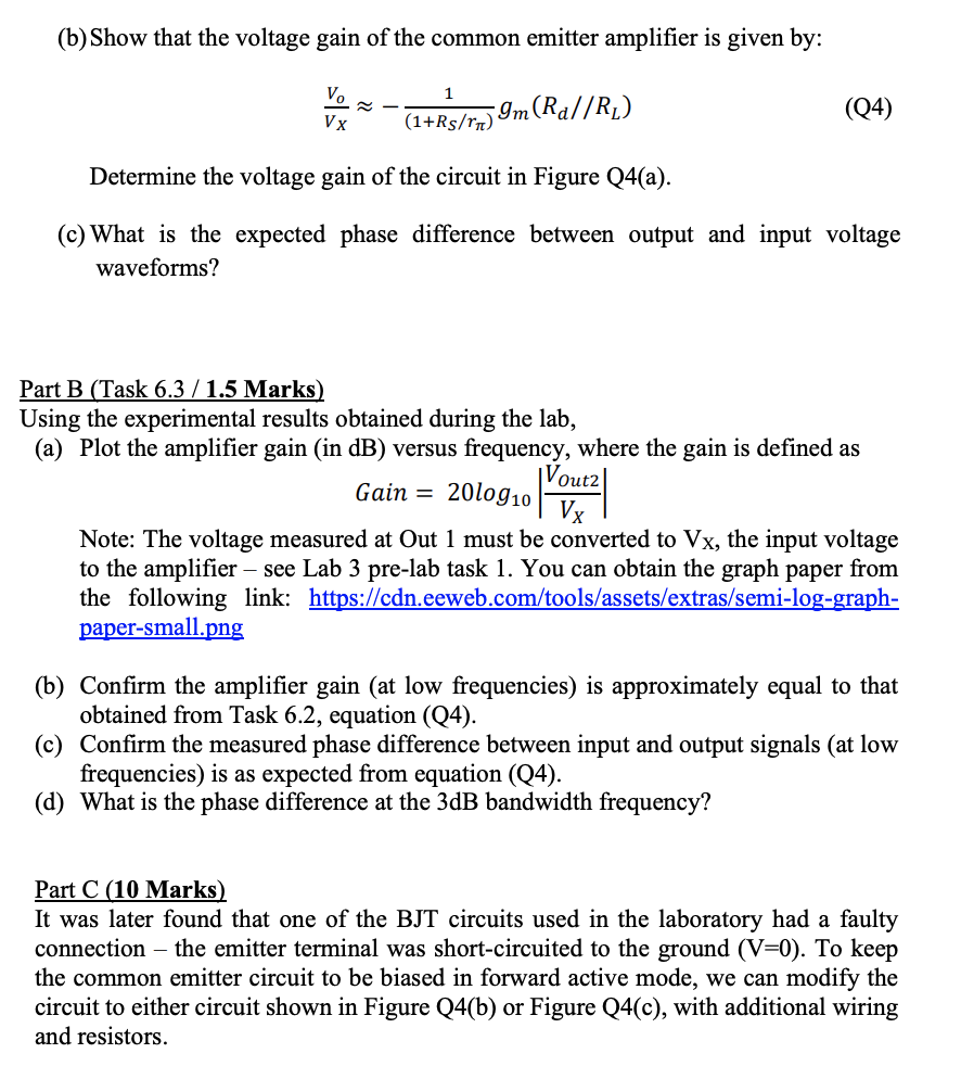 Solved Question 4 (12.5 Marks) Post Laboratory tasks for Lab | Chegg.com