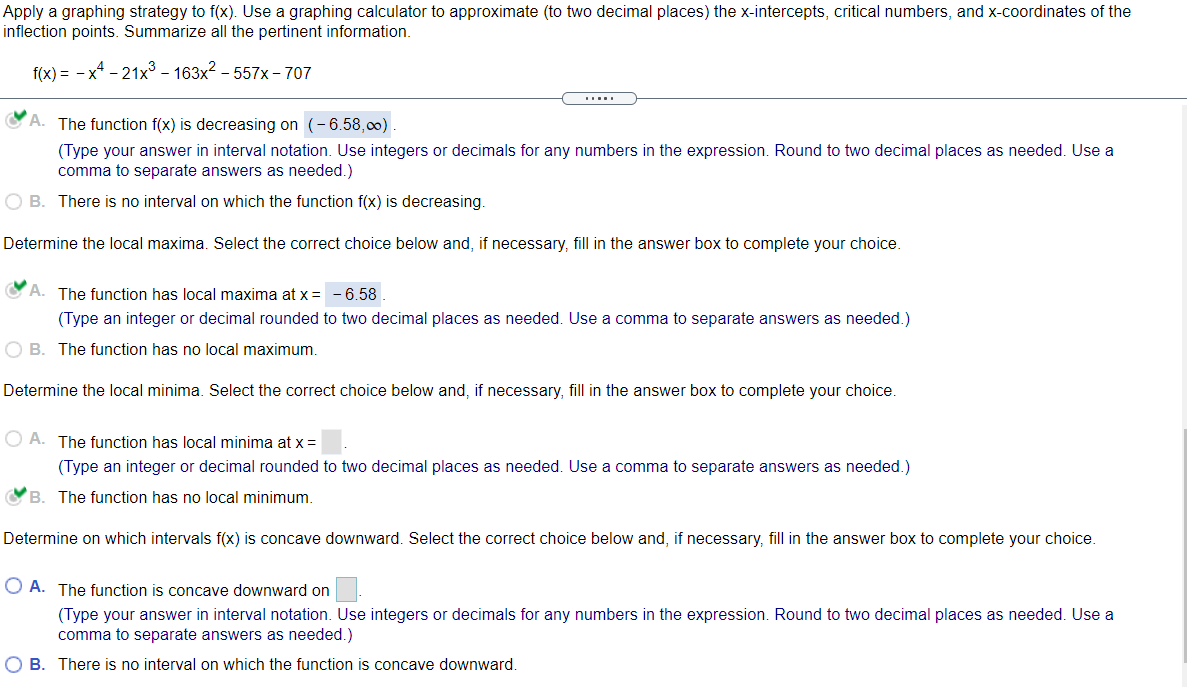 Solved Apply a graphing strategy to f(x). Use a graphing | Chegg.com