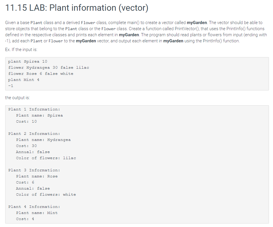 Solved main.cpp: #include "Plant.h" #include | Chegg.com