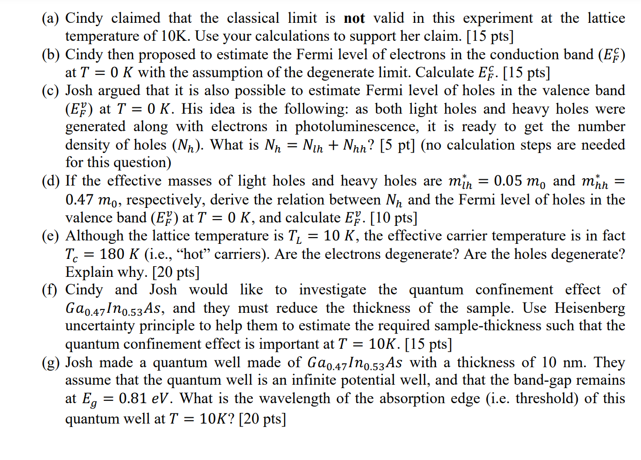 = (a) Cindy claimed that the classical limit is not | Chegg.com