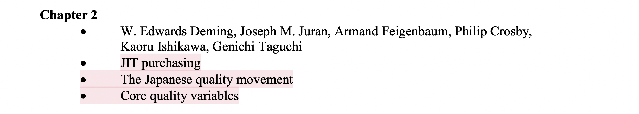 Solved Chapter 2 - W. Edwards Deming, Joseph M. Juran, | Chegg.com
