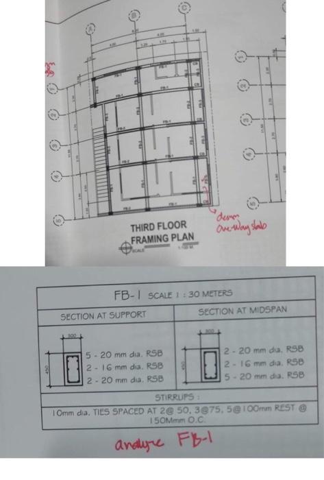 Solved THIRD FLOOR FRAMING PLAN "desun One Way stab FB-I | Chegg.com