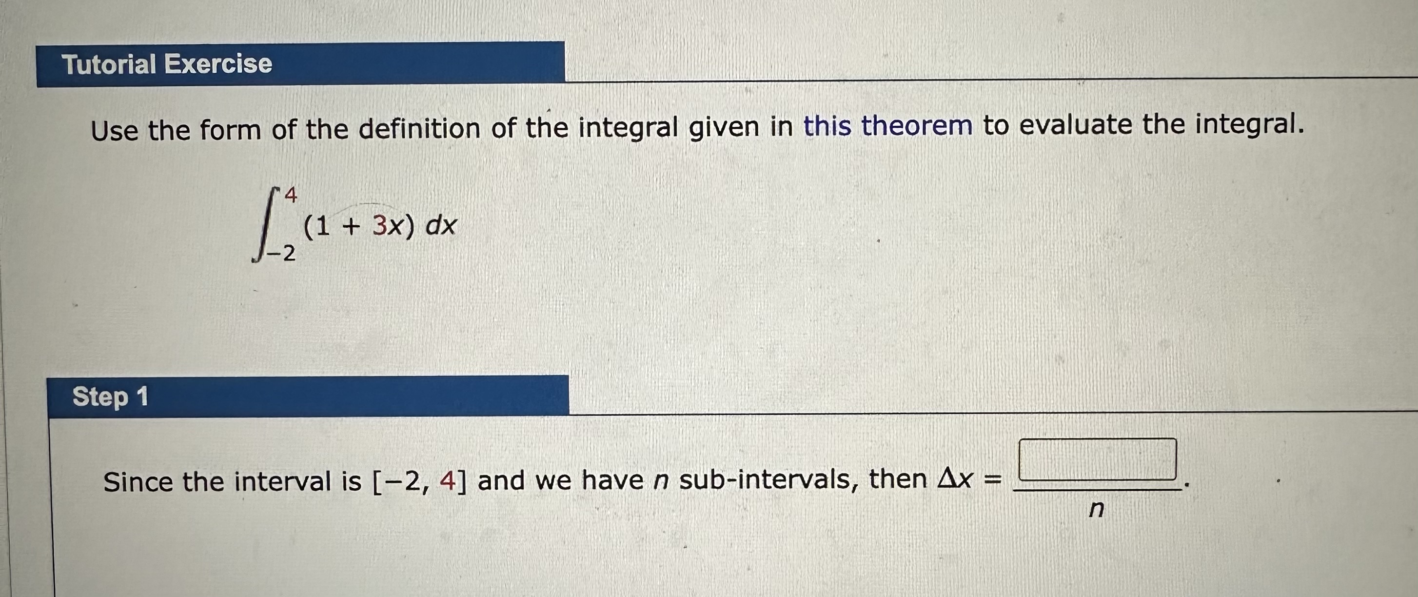 Solved Tutorial ExerciseUse the form of the definition of | Chegg.com