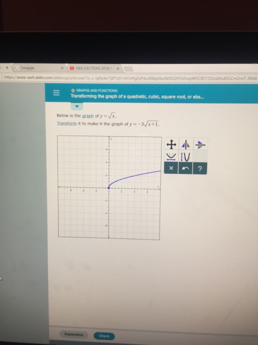Solved Below is graph of y = squareroot x. Transform it to | Chegg.com