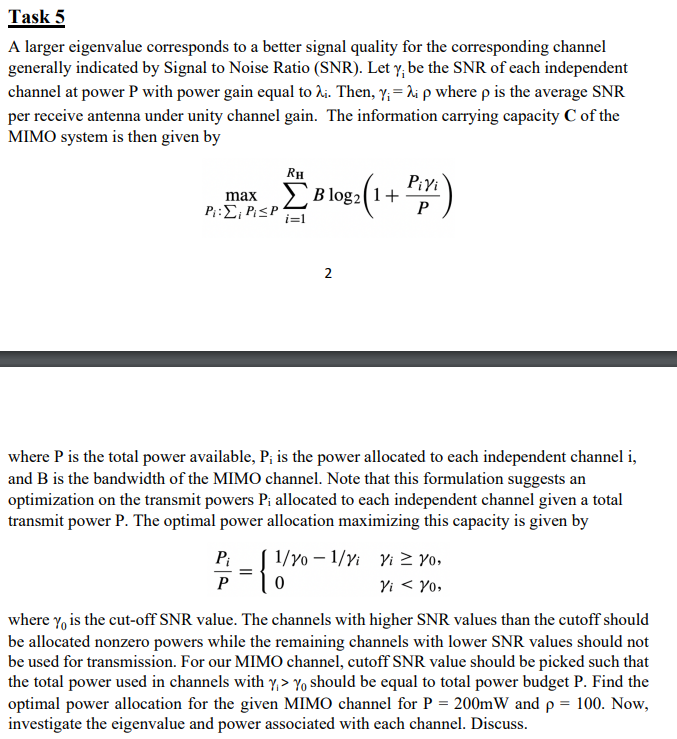 Task 5A larger eigenvalue corresponds to a better | Chegg.com