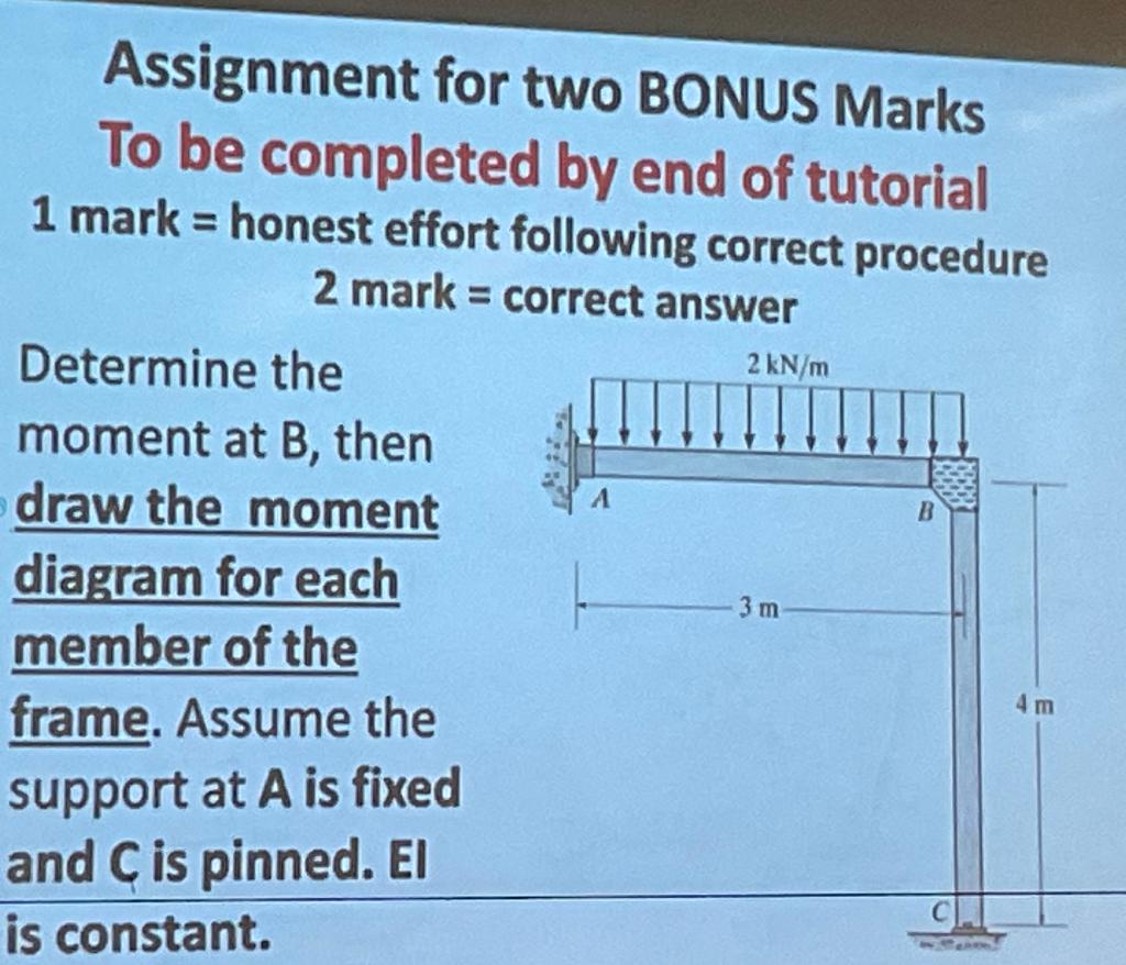 Solved Assignment for two BONUS Marks To be completed by end | Chegg.com