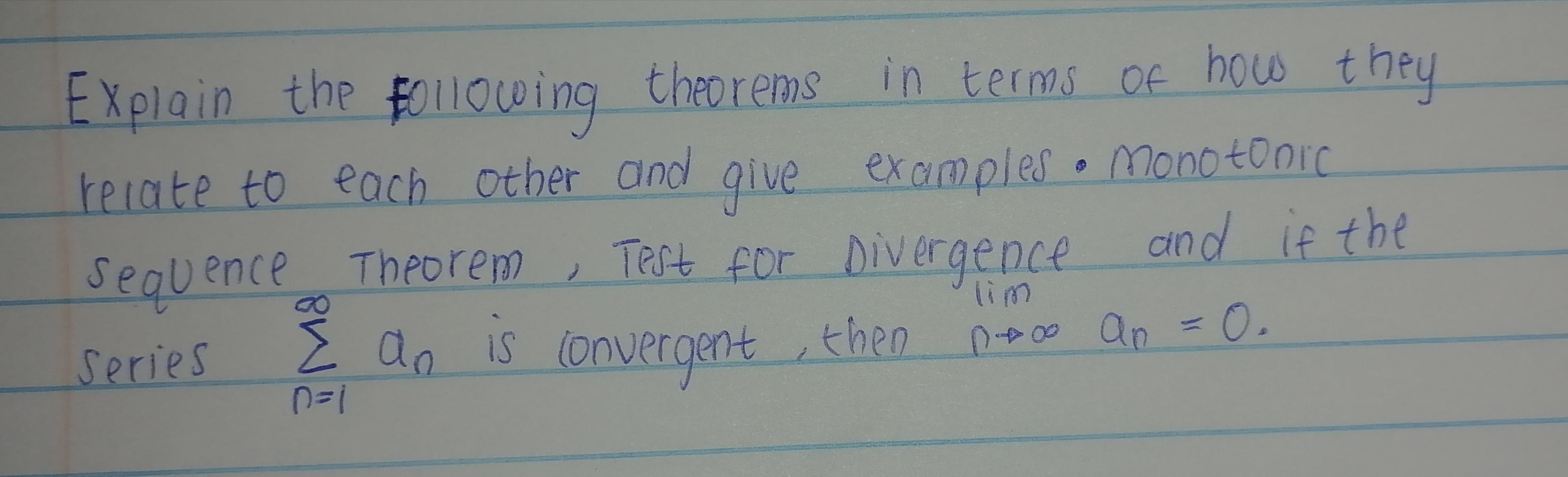 Solved Explain the following theorems in terms of how they | Chegg.com