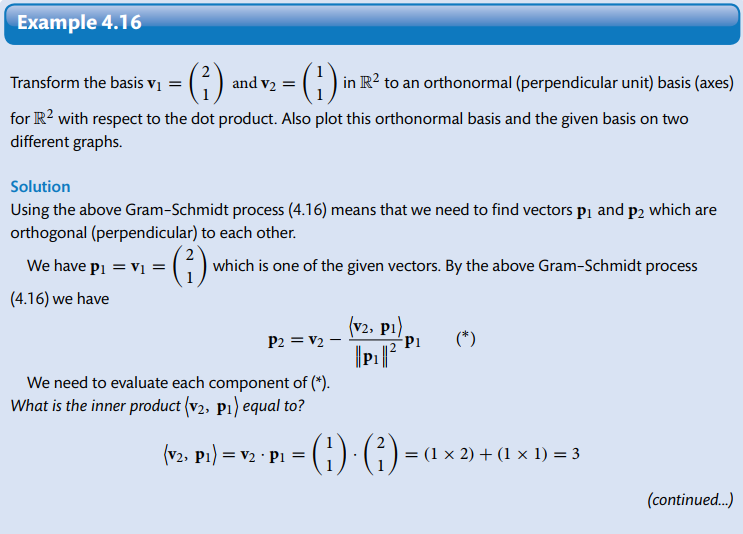 Solved transform the basis vectors in r2 to an orthonormal | Chegg.com