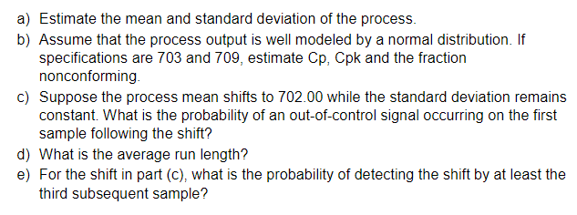 Problem 3. Control charts for x and s have been | Chegg.com
