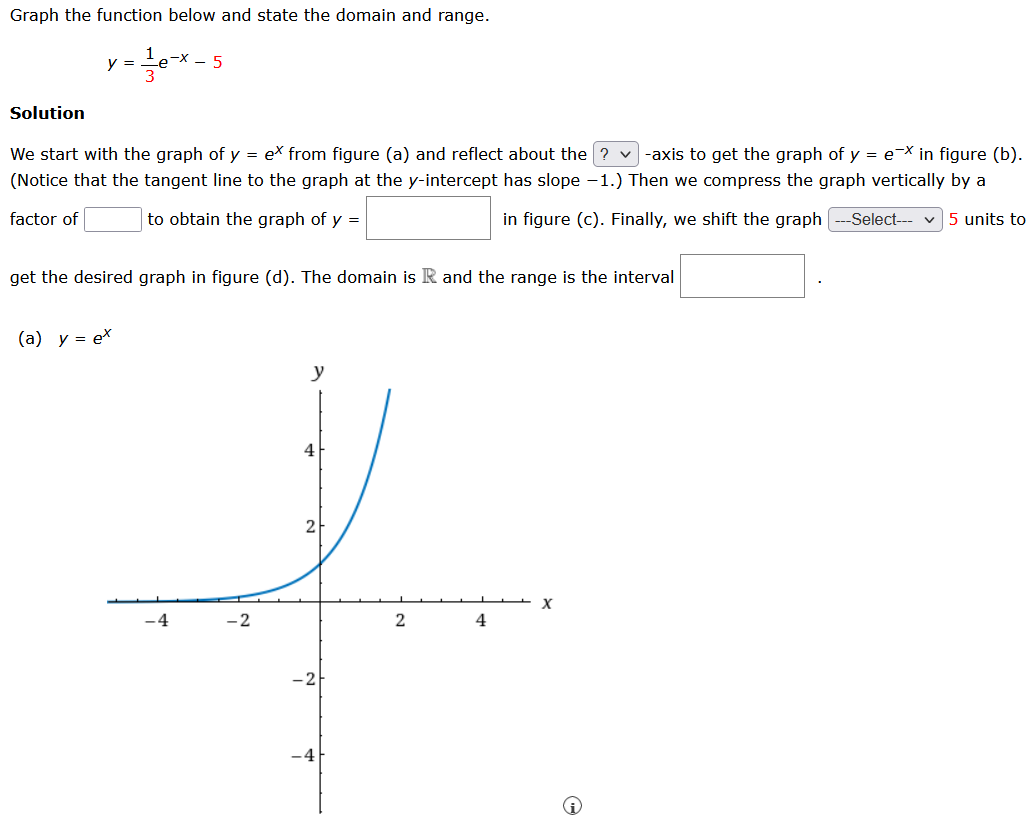 Solved Graph the function below and state the domain and | Chegg.com