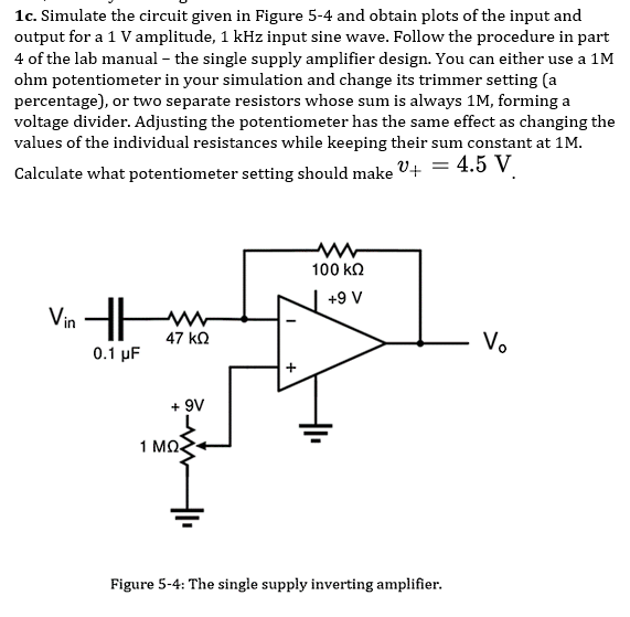 Solved 1c. Simulate the circuit given in Figure 5−4 and | Chegg.com