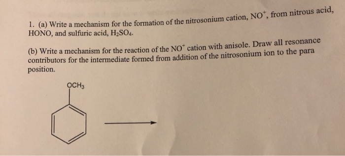 Solved 1. (a) Write a mechanism for the formation of the | Chegg.com