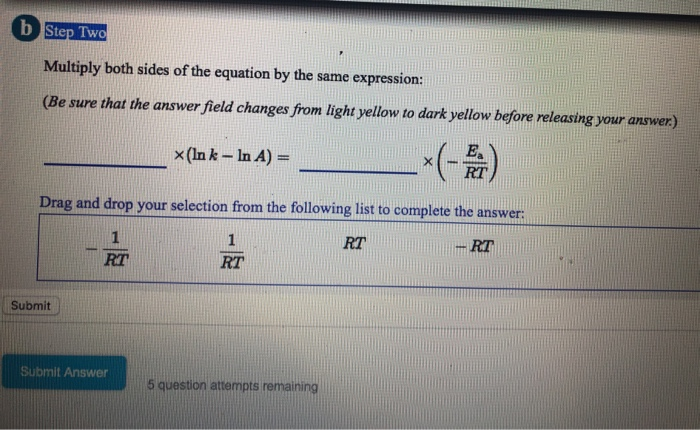 Solved b Step Two Multiply both sides of the equation by the | Chegg.com