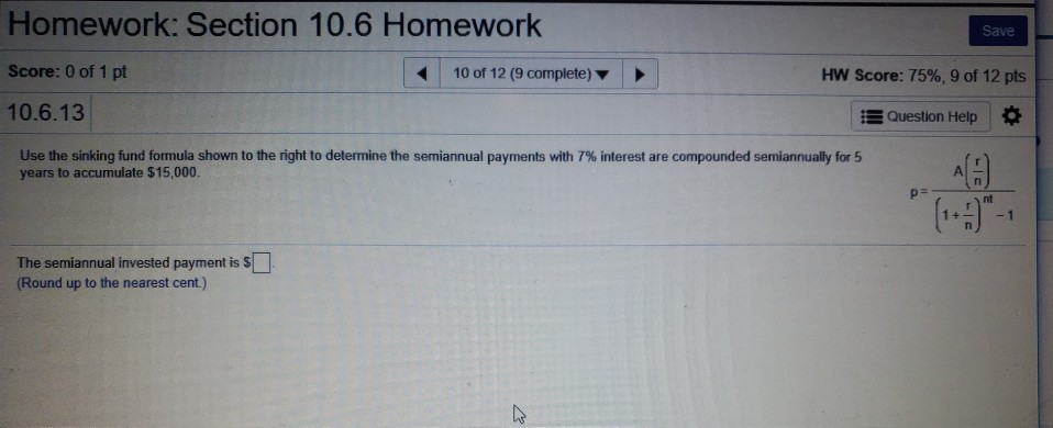 Solved Homework: Section 10.6 Homework Save Score: 0 of 1 pt | Chegg.com Solved Homework: Section 10.6 Homework Save Score: 0 of 1 pt | Chegg.com