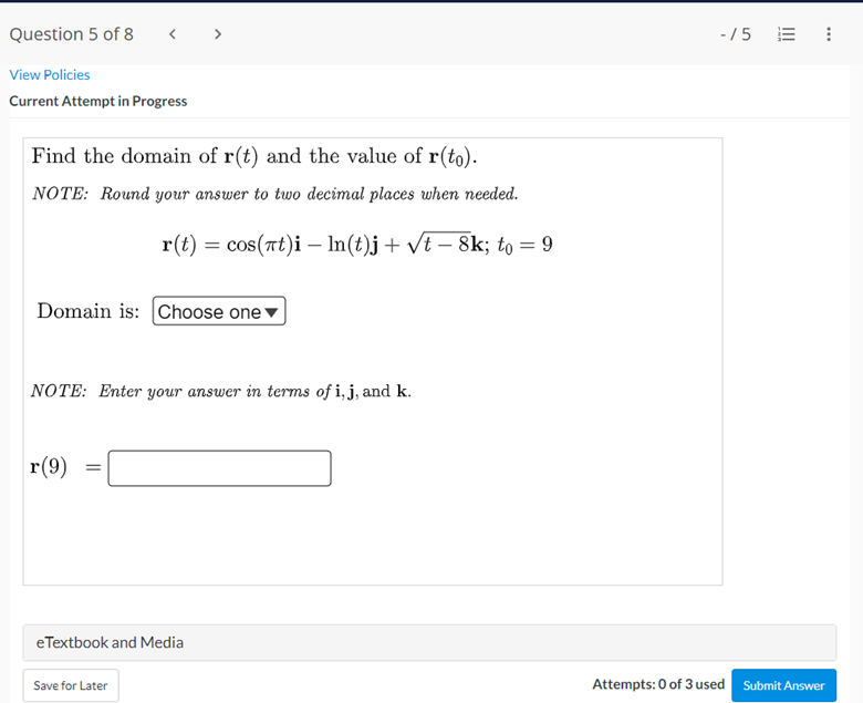 Solved Question 5 of 8 View Policies Current Attempt in | Chegg.com