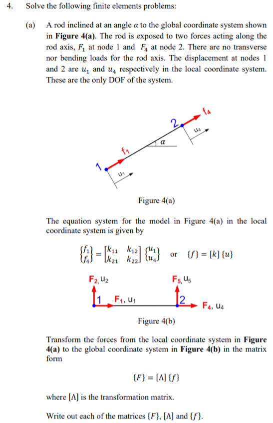 Solved 4. Solve the following finite elements problems: (a) | Chegg.com