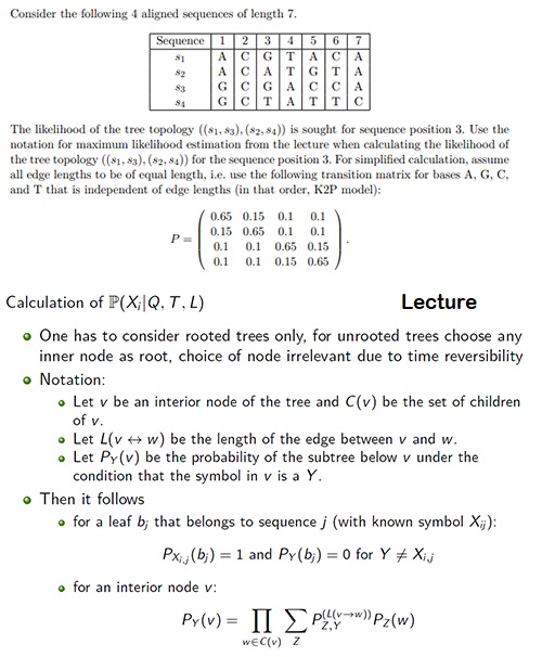 Consider the following 4 ﻿aligned sequences of | Chegg.com