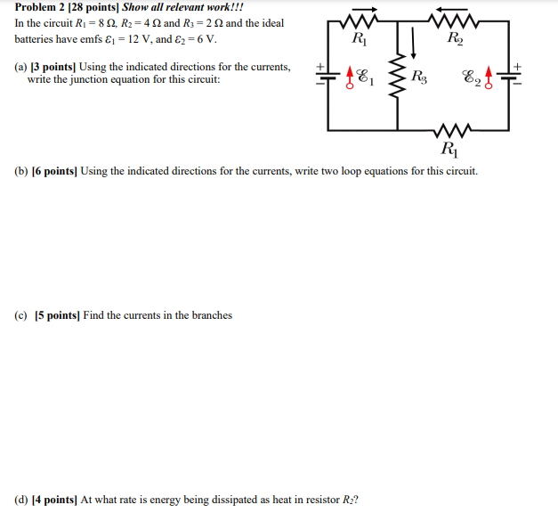 Solved Problem 2 [28 points] Show all relevant work!!! In | Chegg.com