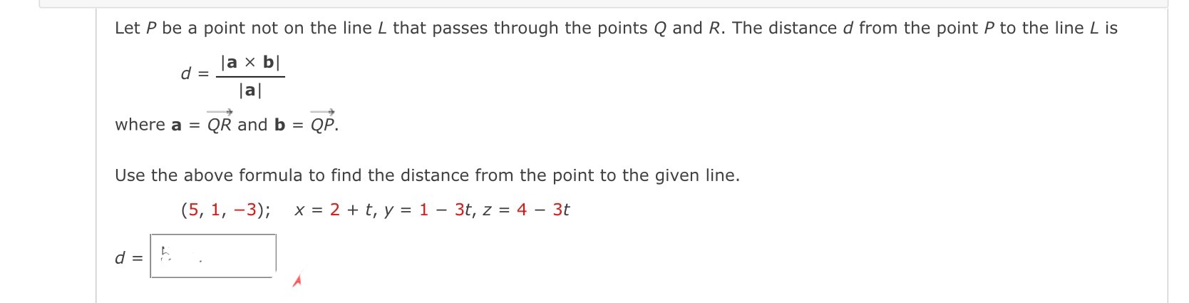 Solved Let P ﻿be a point not on the line L ﻿that passes | Chegg.com