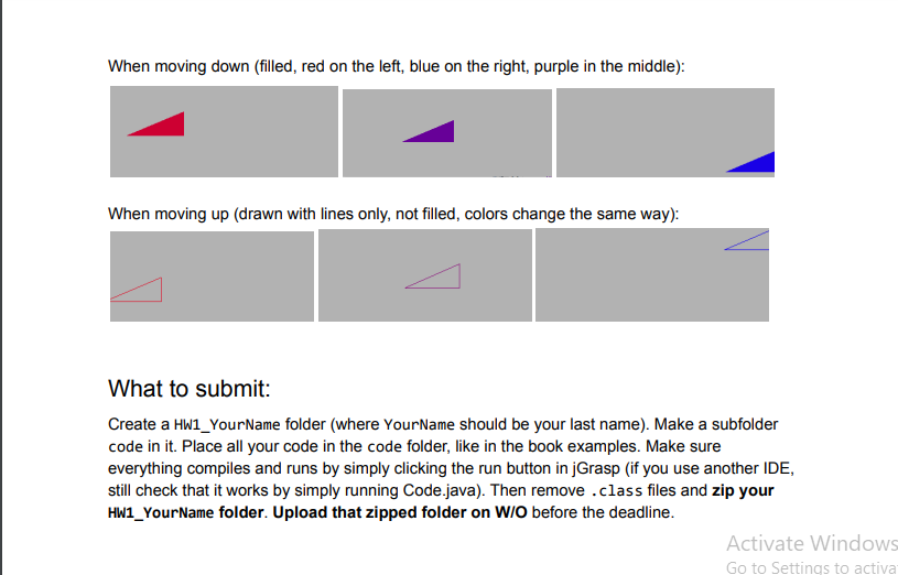 Solved Modifying Triangle Animation. Your task is to start | Chegg.com