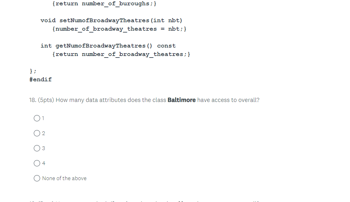Solved Class \#1: \#ifndef BALTIMORE_H \#define BALTIMORE_H | Chegg.com