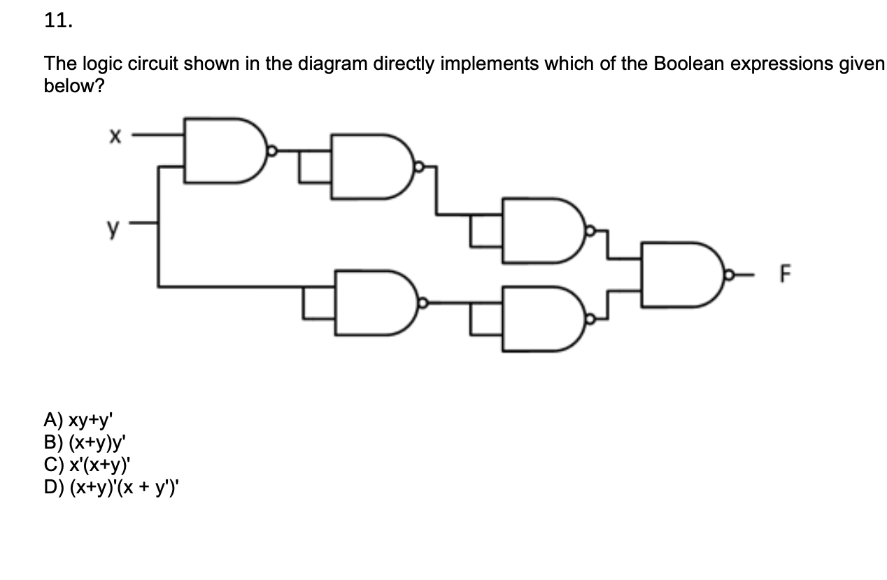 Solved The Logic Circuit Shown In The Diagram Directly 