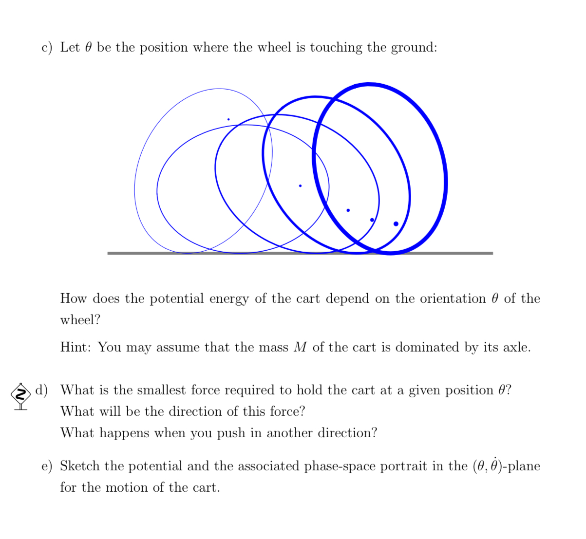 Solved Problem 4. Potential energy of a cart with a wobbly | Chegg.com