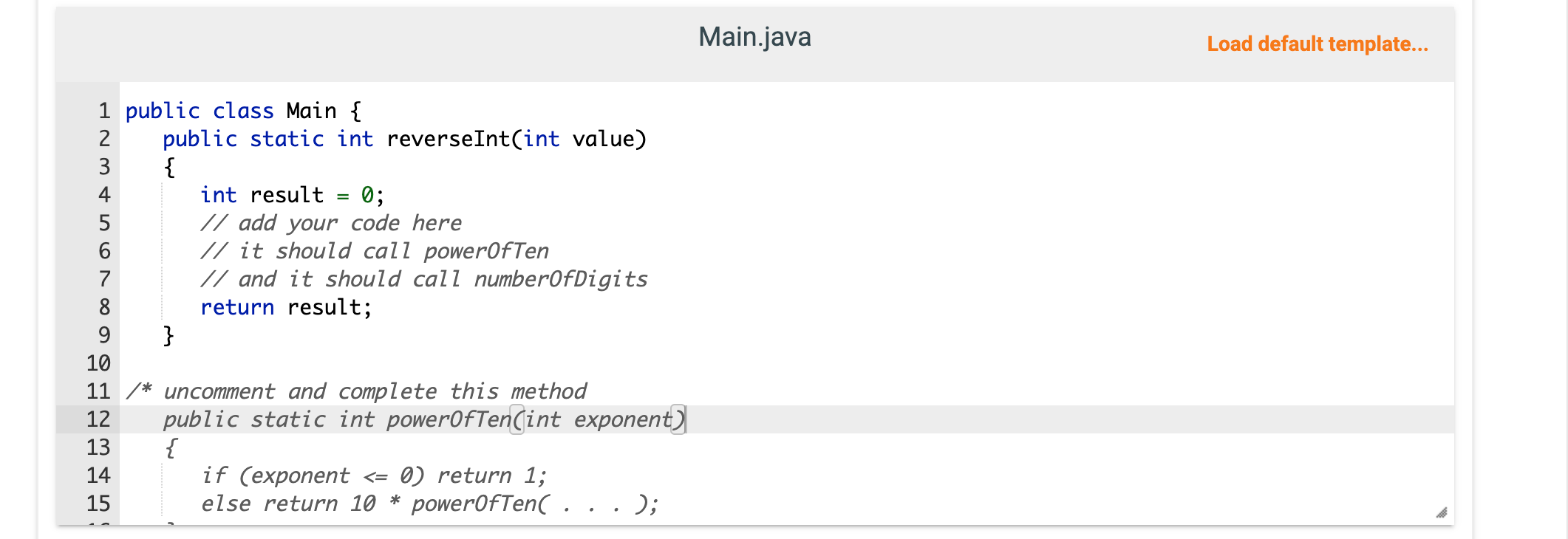 Solved You need to complete three recursive methods in this | Chegg.com