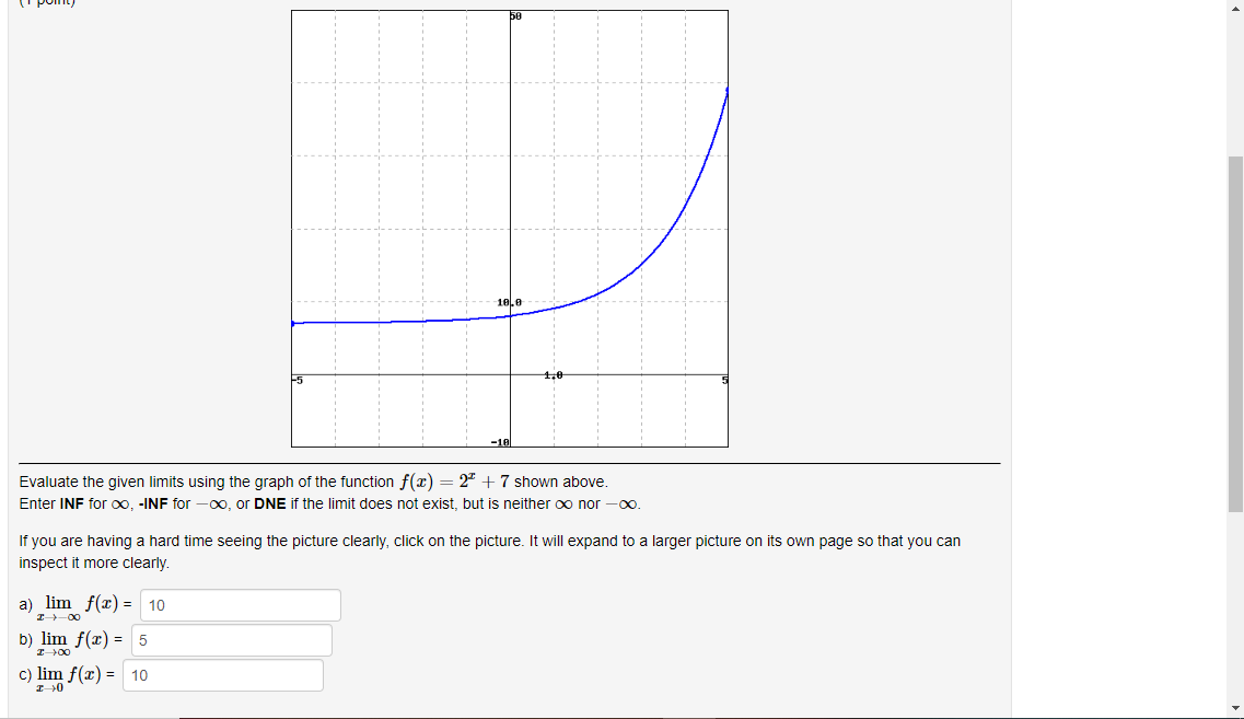 Solved 10,0 4-f -10 Evaluate the given limits using the | Chegg.com