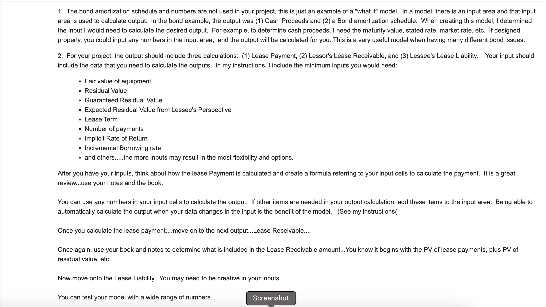 Solved A "what-if" model has inputs and outputs. The outputs | Chegg.com